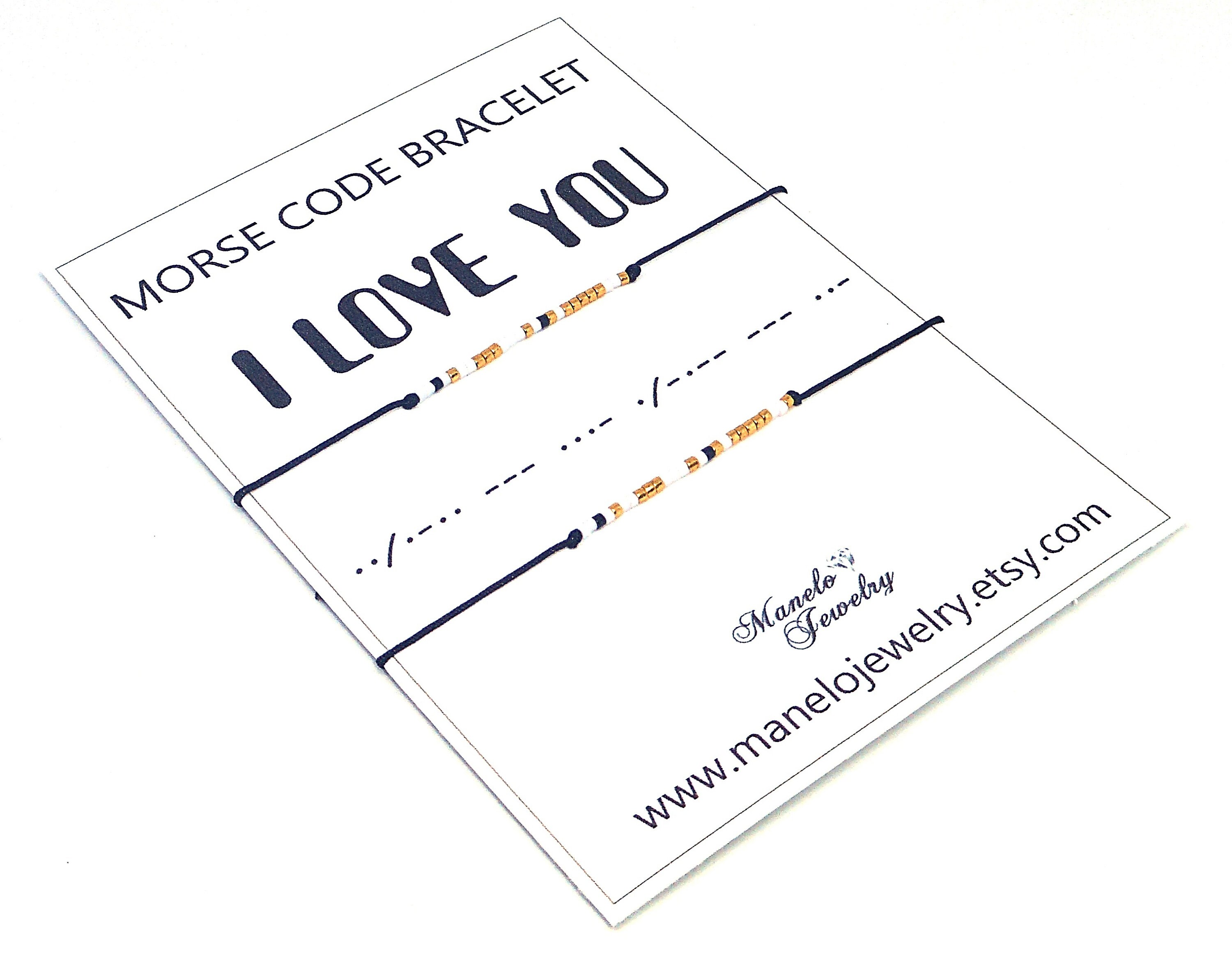 I Love You Morse Code Bracelet Couples Bracelet Set Matching - Etsy