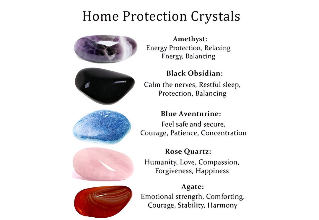 Home Protection Crystal Set, Crystals for Home Protection, House ...