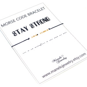 Stay Strong Morse Code Bracelet, Gift for Women, Bracelet for Him ...