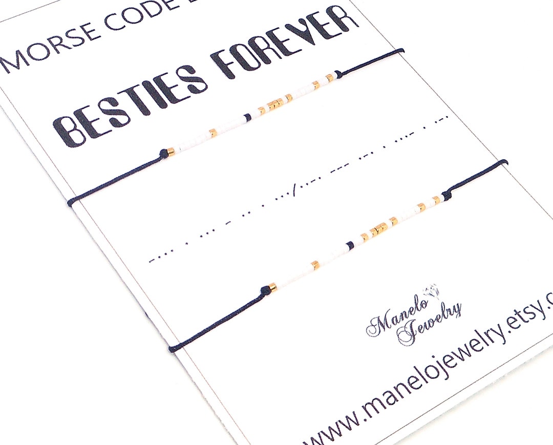 Best Friend Bracelet Besties Forever Morse Code Bracelet - Etsy