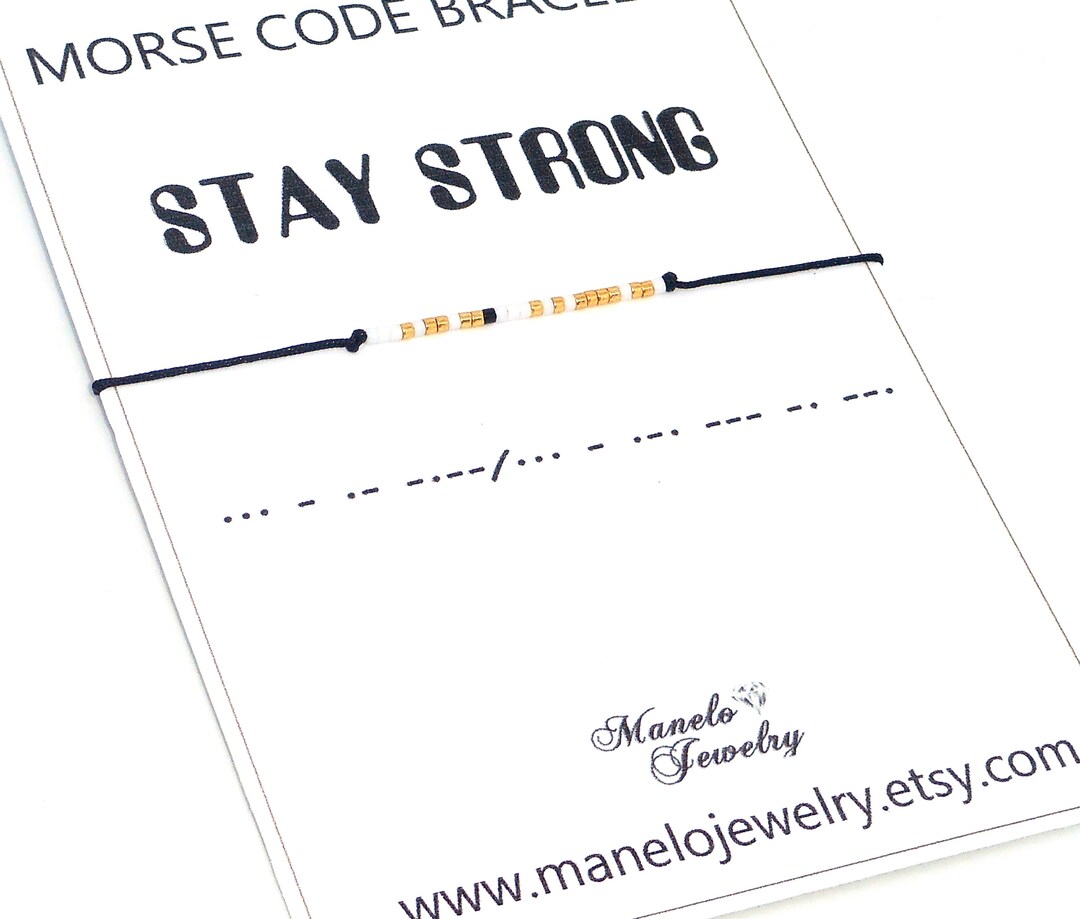 Stay Strong Morse Code Bracelet, Gift for Women, Bracelet for Him ...