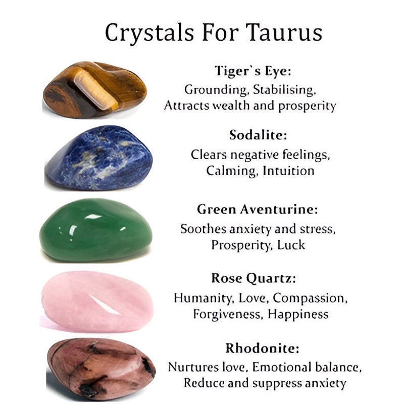 Taurus Zodiac Crystal Stone - Etsy