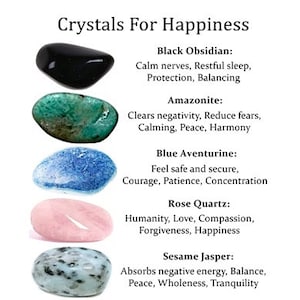 Crystals for Happiness Happiness Crystals Set Healing - Etsy