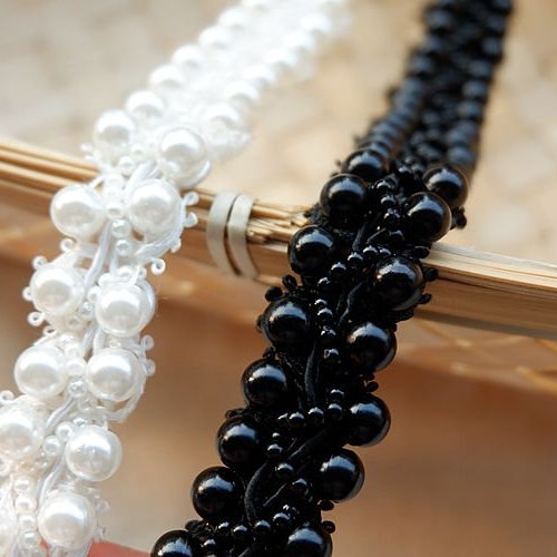 Ivory Pearl Bead Trim by the Yard | Etsy