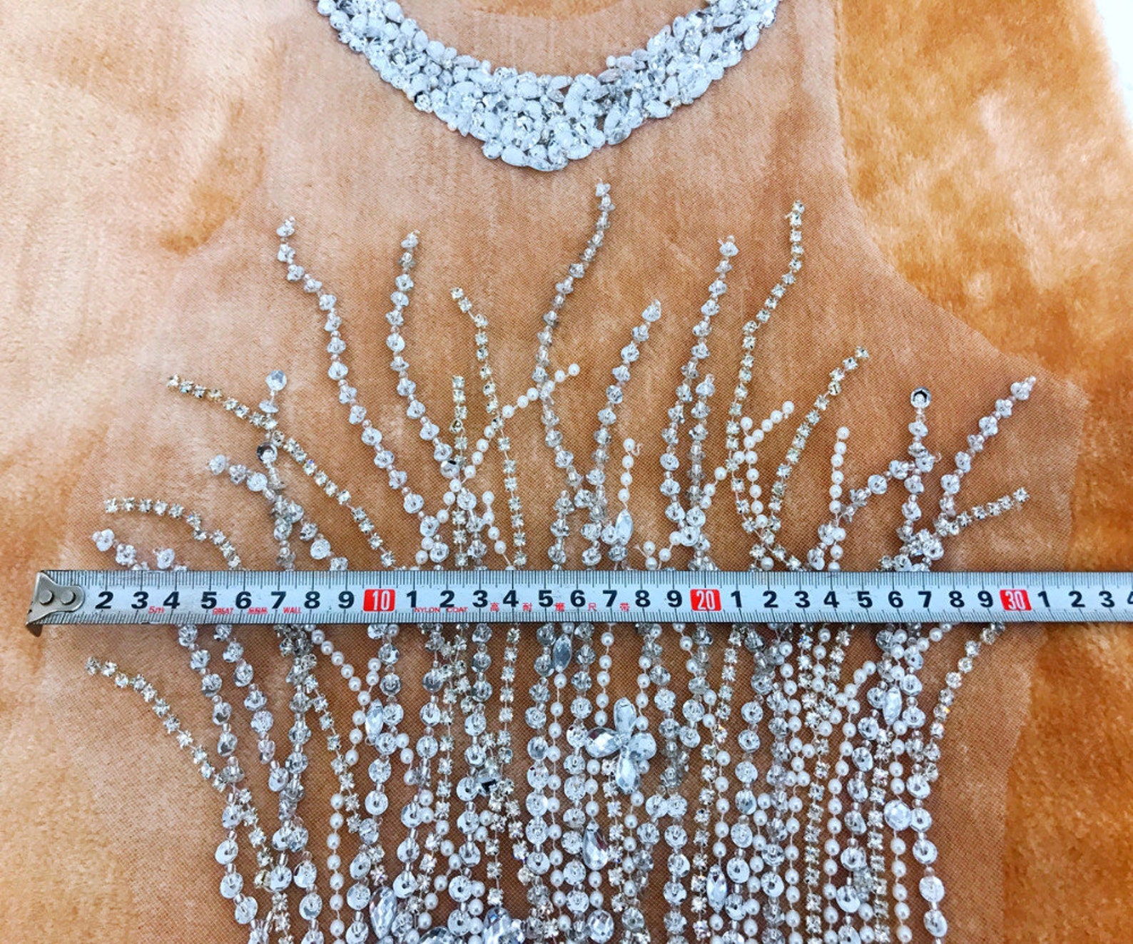 Sparkle Bridal Rhinestone Bodice Applique With Sequins in - Etsy