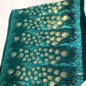 Peacock Feather Velvet Fabric, Sequin Velvet Fabric for Chinese Hanfu ...