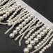 White Bead Fringe Tassel Trim, White Pearl Trim, White Beaded Trim ...