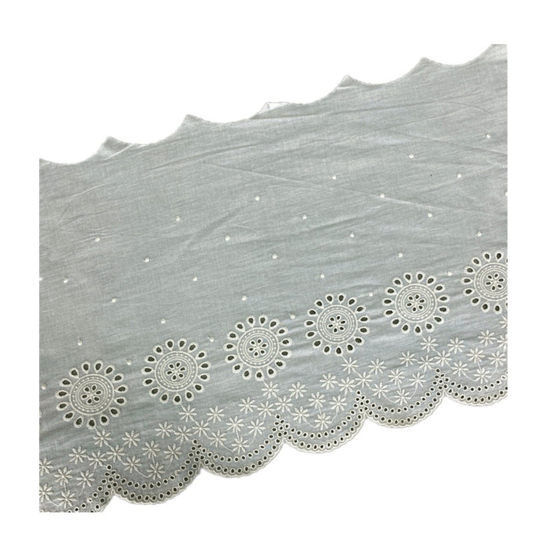 2021 New Item Super Wide Pure Cotton Lace Trim With Hollowed | Etsy