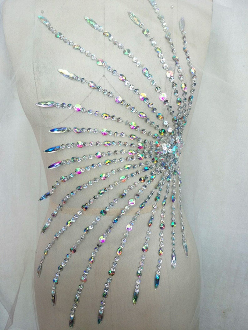 6 Colors Sew on Beads Rhinstones Sequins Royal Blue/yellow/purple/white ...