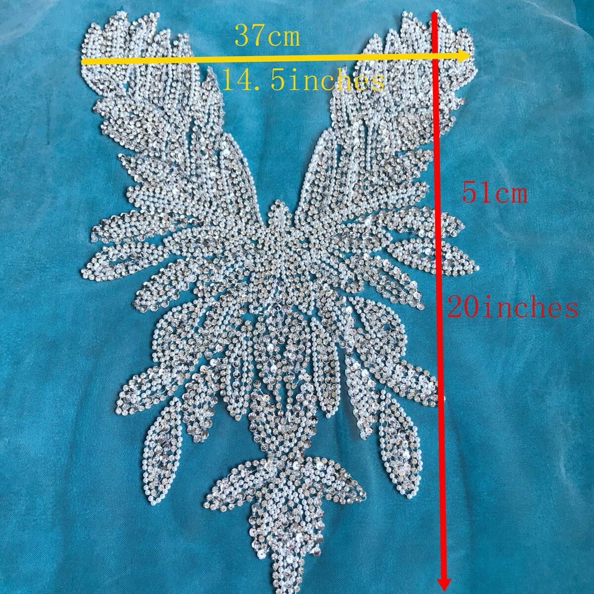 Handmade Rhinestone Applique Bodice Patches Gorgeous Full | Etsy