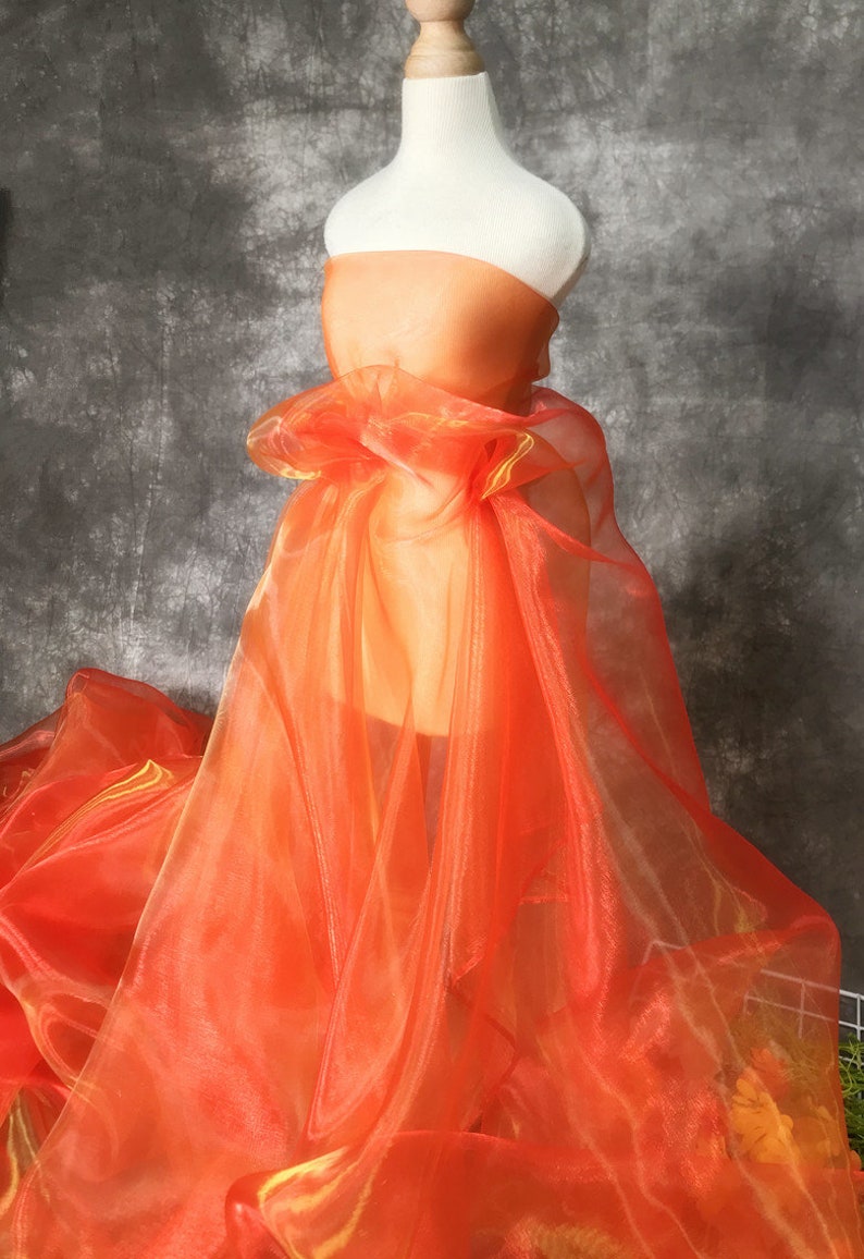Orange Soft Gradient Illusion Tulle Mesh Fabric Orange Tulle - Etsy