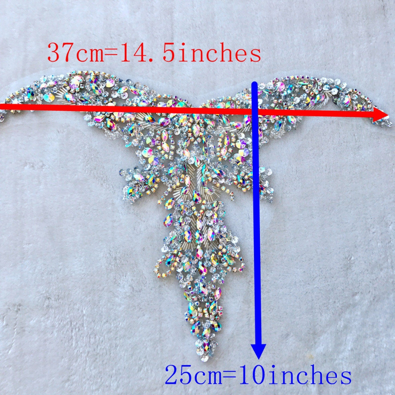 Sew on Applique, Designer Body Jewelry Rhinestone Applique, Bridal ...