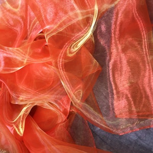 Orange Soft Gradient Illusion Tulle, Mesh Fabric, Orange Tulle for ...