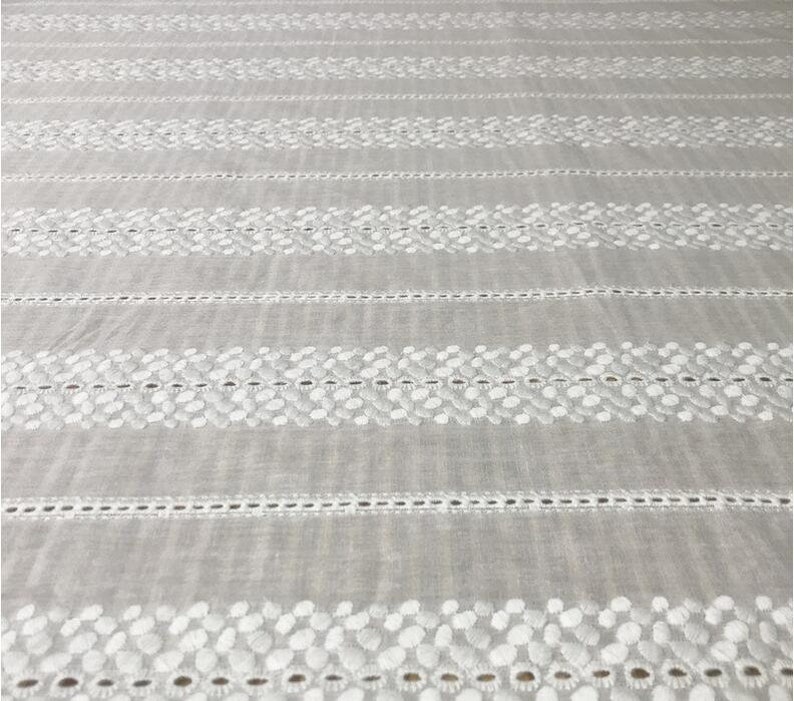 Elegant Cotton Lace Fabric Ladder Embroidered Bridal Lace - Etsy