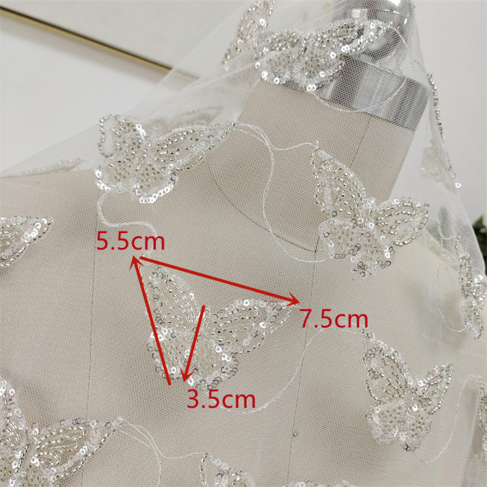 1pc. Lace Butterfly Patch 3D Beaded Appliqué 3d Butterflies - Etsy