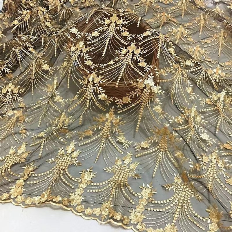 Gold Fabric - Etsy