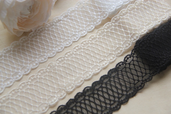 Embroidery Mesh Lace Trim With Bilateral Scalloped Edge off | Etsy