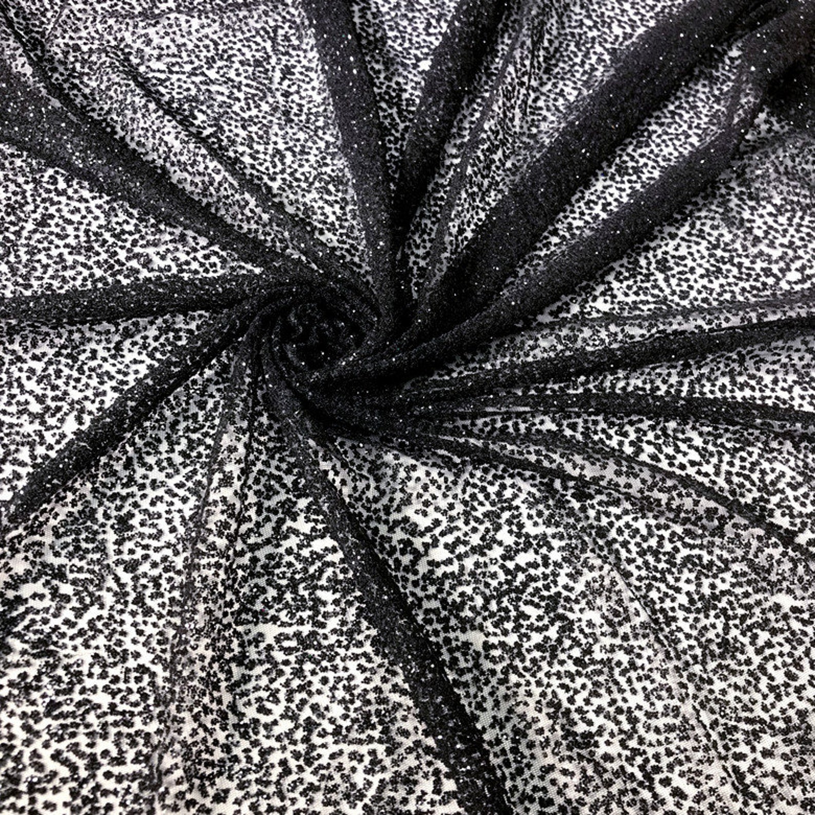 Sequined Fabric Black Dot Mesh Lace Fabric Sequins Tulle - Etsy