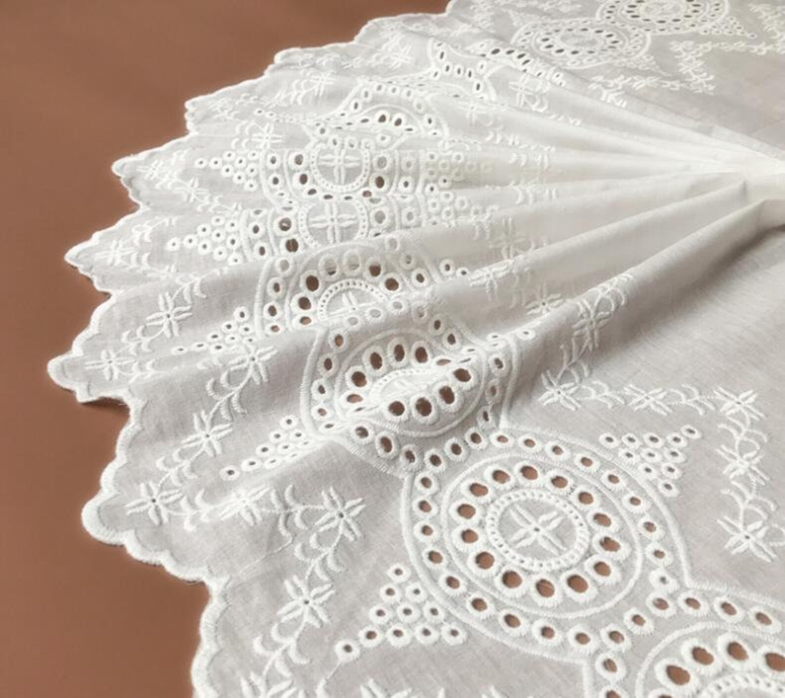 Cotton Lace Trim Cotton Lace Fabric Circle Cotton Lace | Etsy