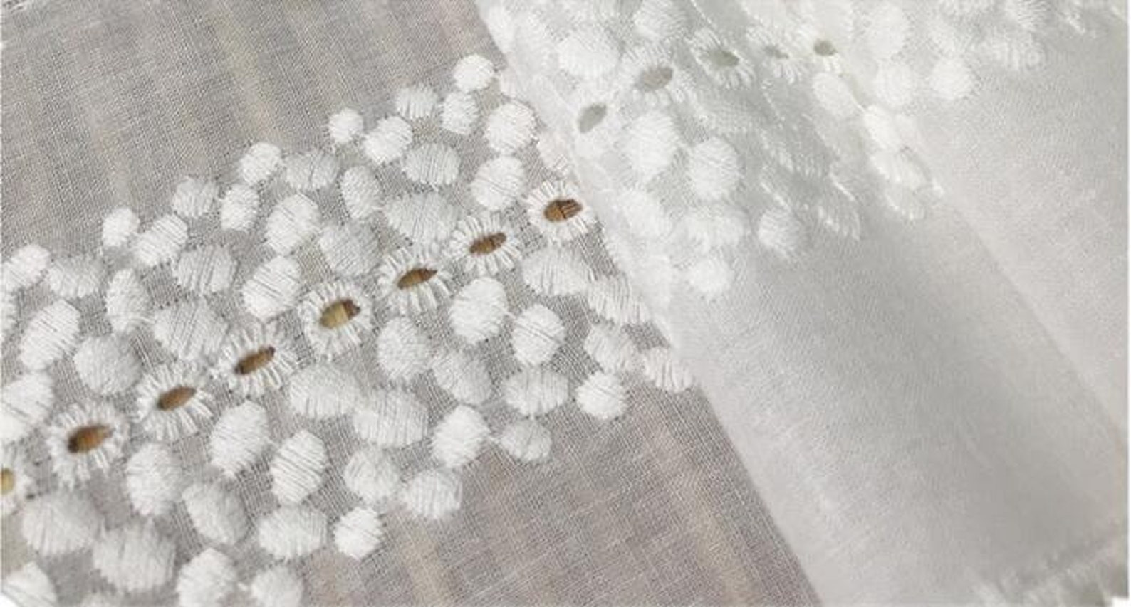 Elegant Cotton Lace Fabric Ladder Embroidered Bridal Lace | Etsy