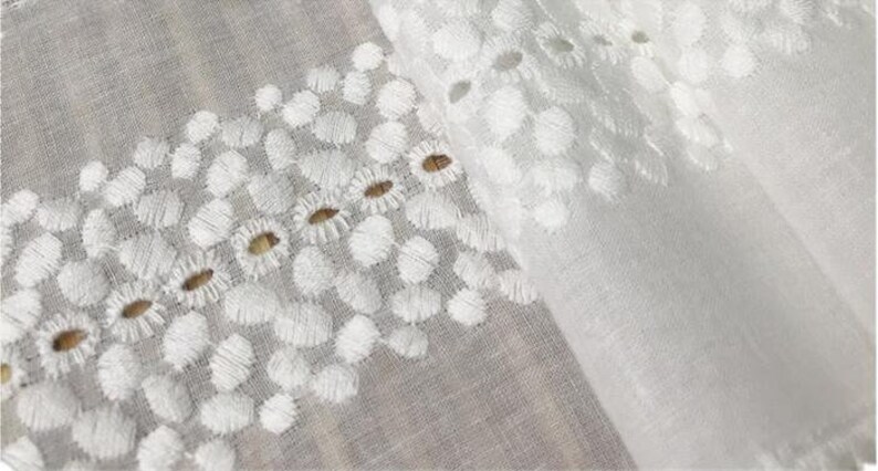 Elegant Cotton Lace Fabric Ladder Embroidered Bridal Lace - Etsy