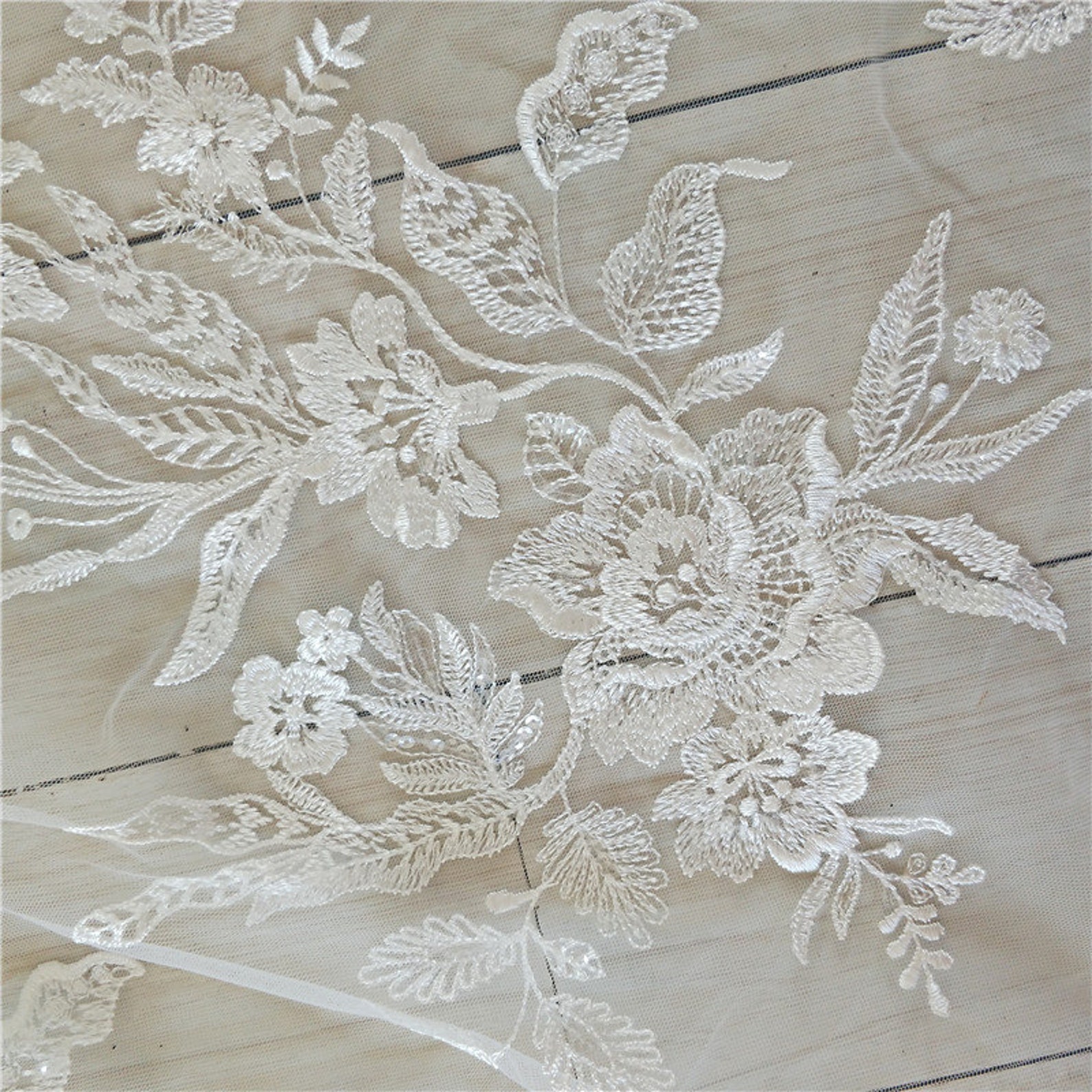 2020 Newest Elegant Flower Lace Fabric With Sequins - Etsy