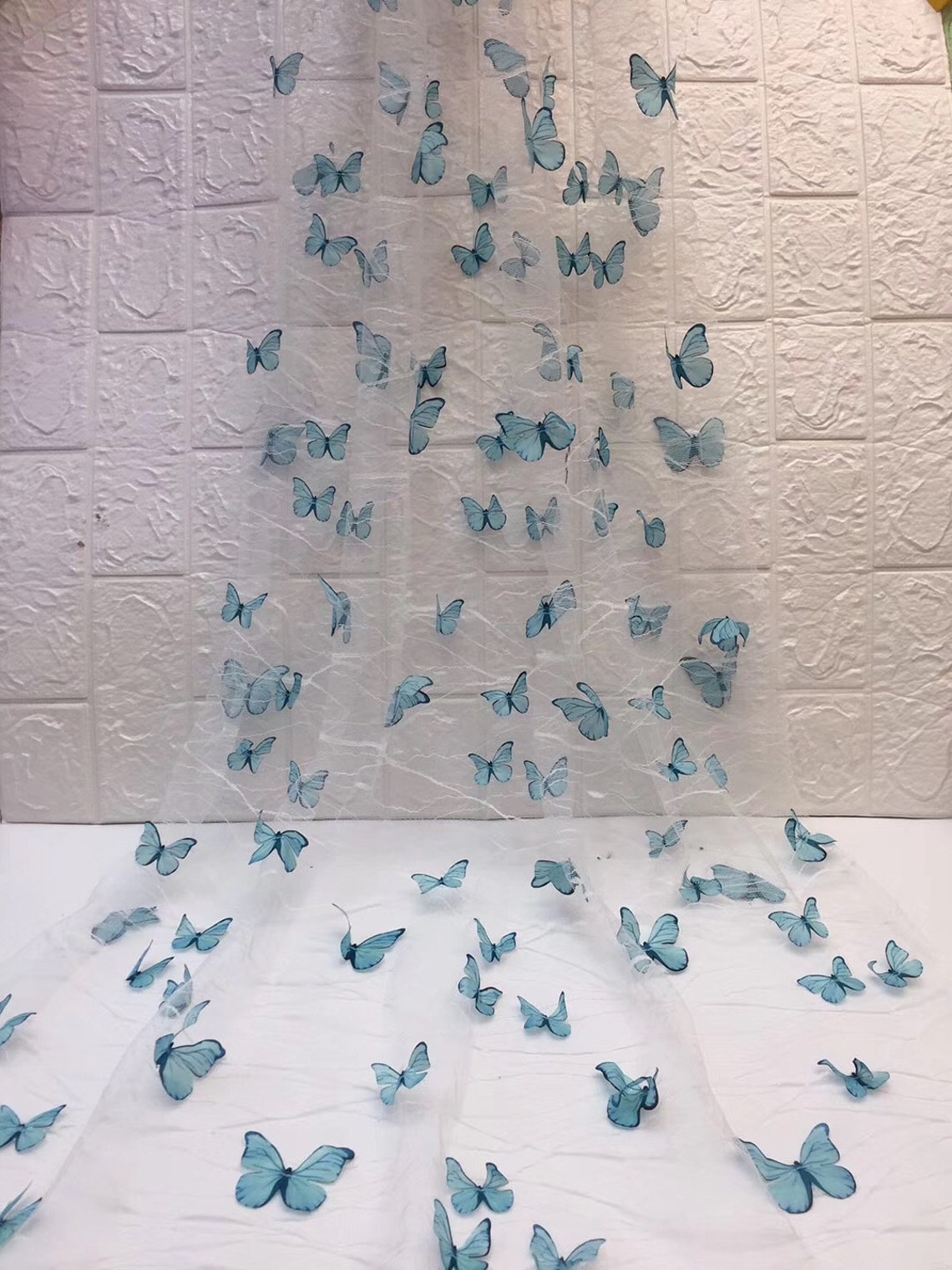 5 Yards 3D Butterfly Tulle Lace Fabric Hot Pink Butterfly | Etsy