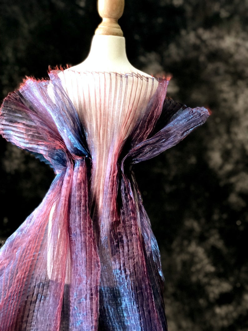 Gradient Ruffled Lace Fabric Pleated Lace Fabric Organza - Etsy