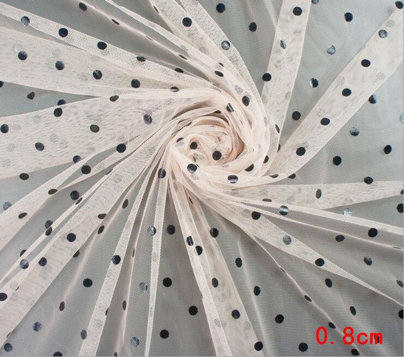 Black Polka Dot Fabric Wedding Brozing Dotted Tulle Lace | Etsy