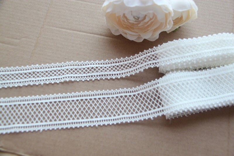Lace Trim by Yard Hollowed Out Grid Shape Trim in off White - Etsy
