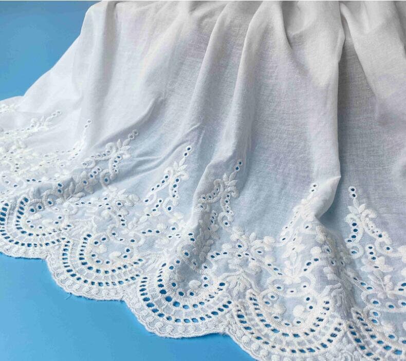 Cotton Lace Fabric, Cotton Fabric, Retro Cotton Lace, Scalloped Edge ...