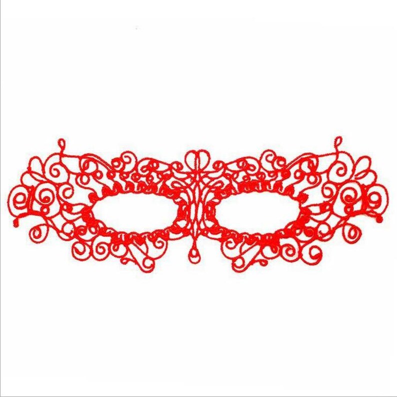 Red Masks Lace Mask Hollow Masquerade Ball Mask Black | Etsy
