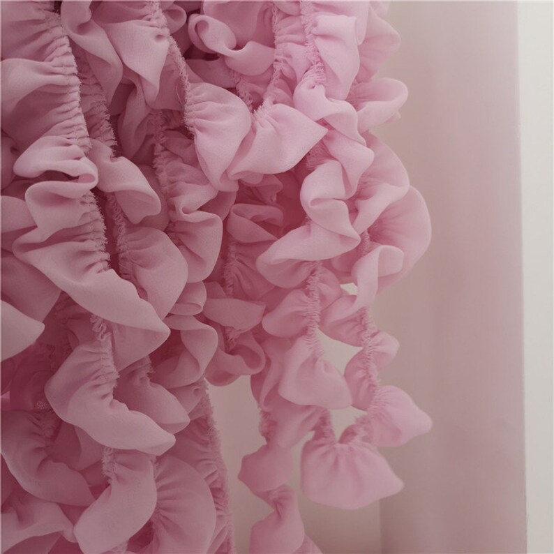 Soft Ruffled Chiffon Lace Trims In Pink Or White 1.38 | Etsy