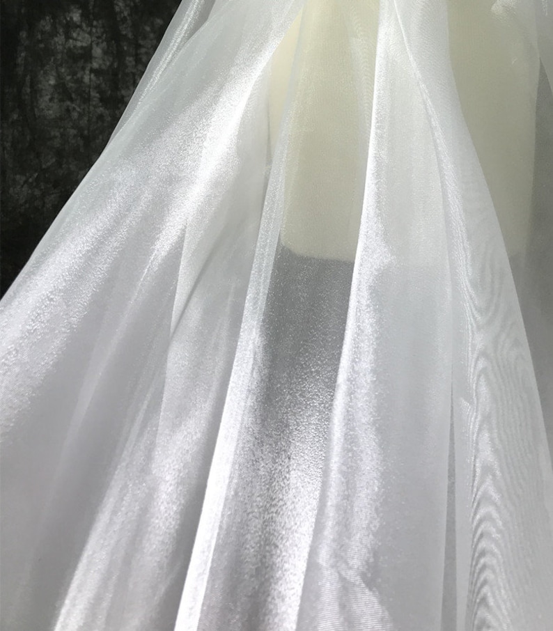 Stiff Transparent Organza Tulle Fabric for Wedding Veil Hair | Etsy