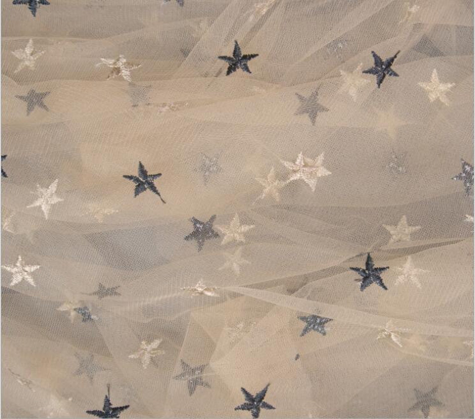 Star Fabric, Two-tone 3D Stars Tulle Fabric for Tutu Skirt, Tulle Dress ...