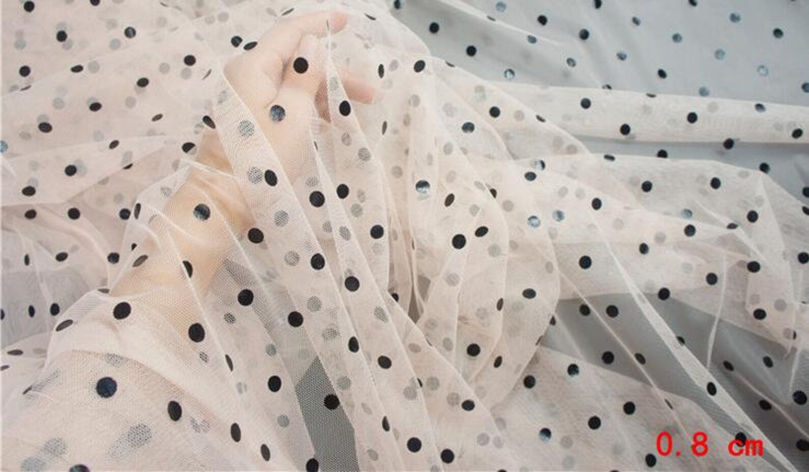 Black Polka Dot Fabric Wedding Brozing Dotted Tulle Lace - Etsy