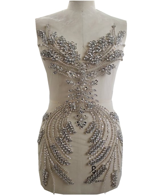 Rhinestone Applique Bodice Applique Sewing Patch - Etsy