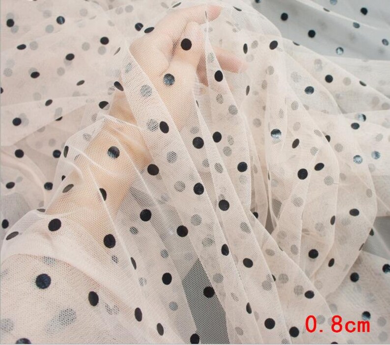 Black Polka Dot Fabric Wedding Brozing Dotted Tulle Lace | Etsy
