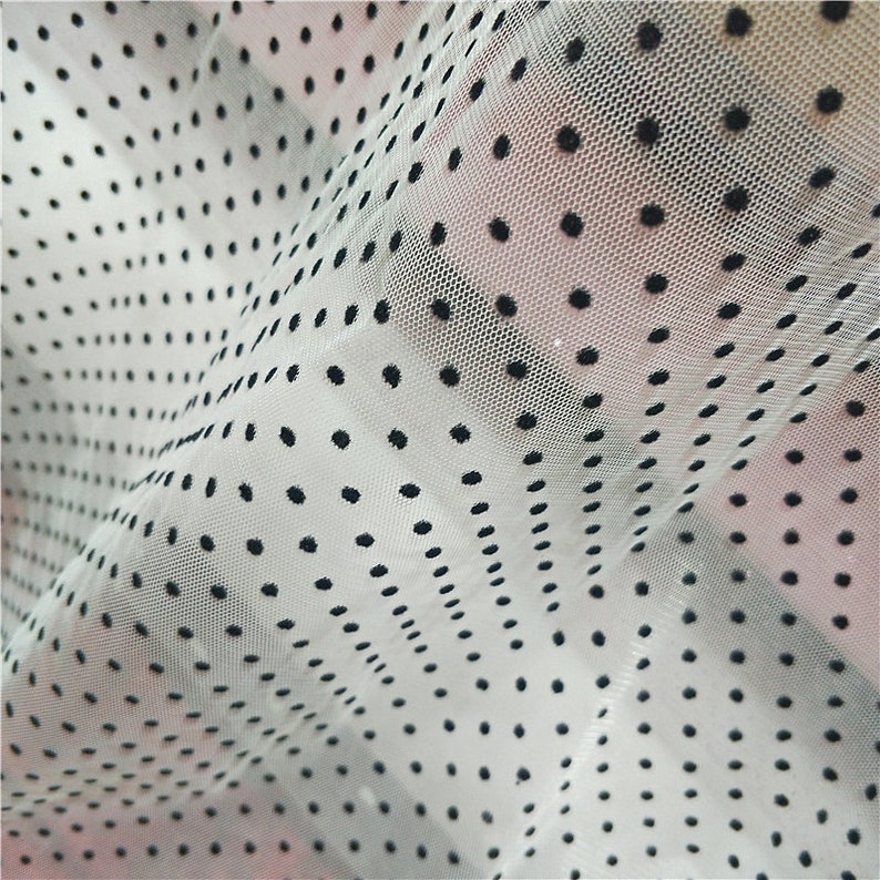 Soft Net Fabric With Delicate Spots Off White Tulle Dots | Etsy