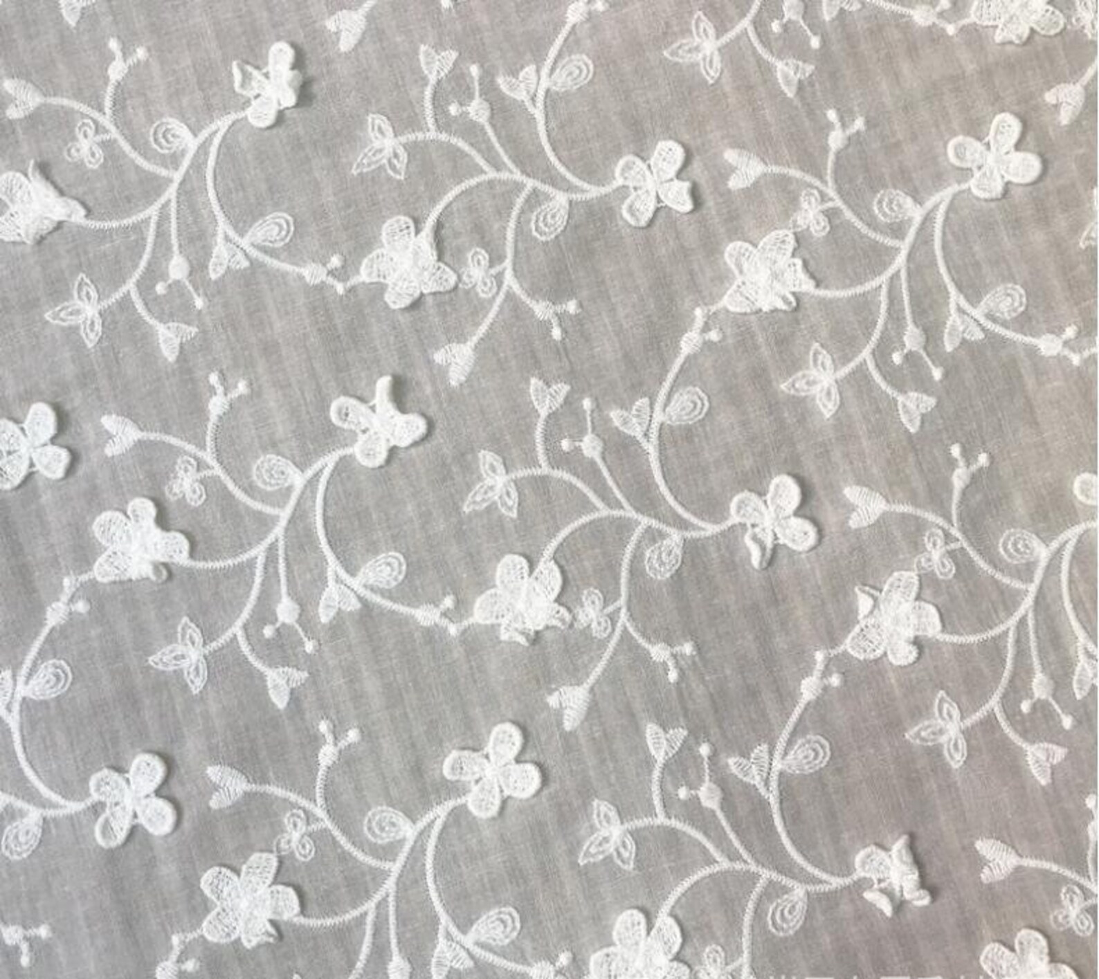 Cotton Lace Fabric Beautiful Lace Fabric With Cotton 3D - Etsy
