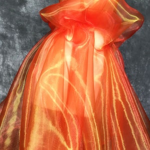 Orange Soft Gradient Illusion Tulle, Mesh Fabric, Orange Tulle for ...