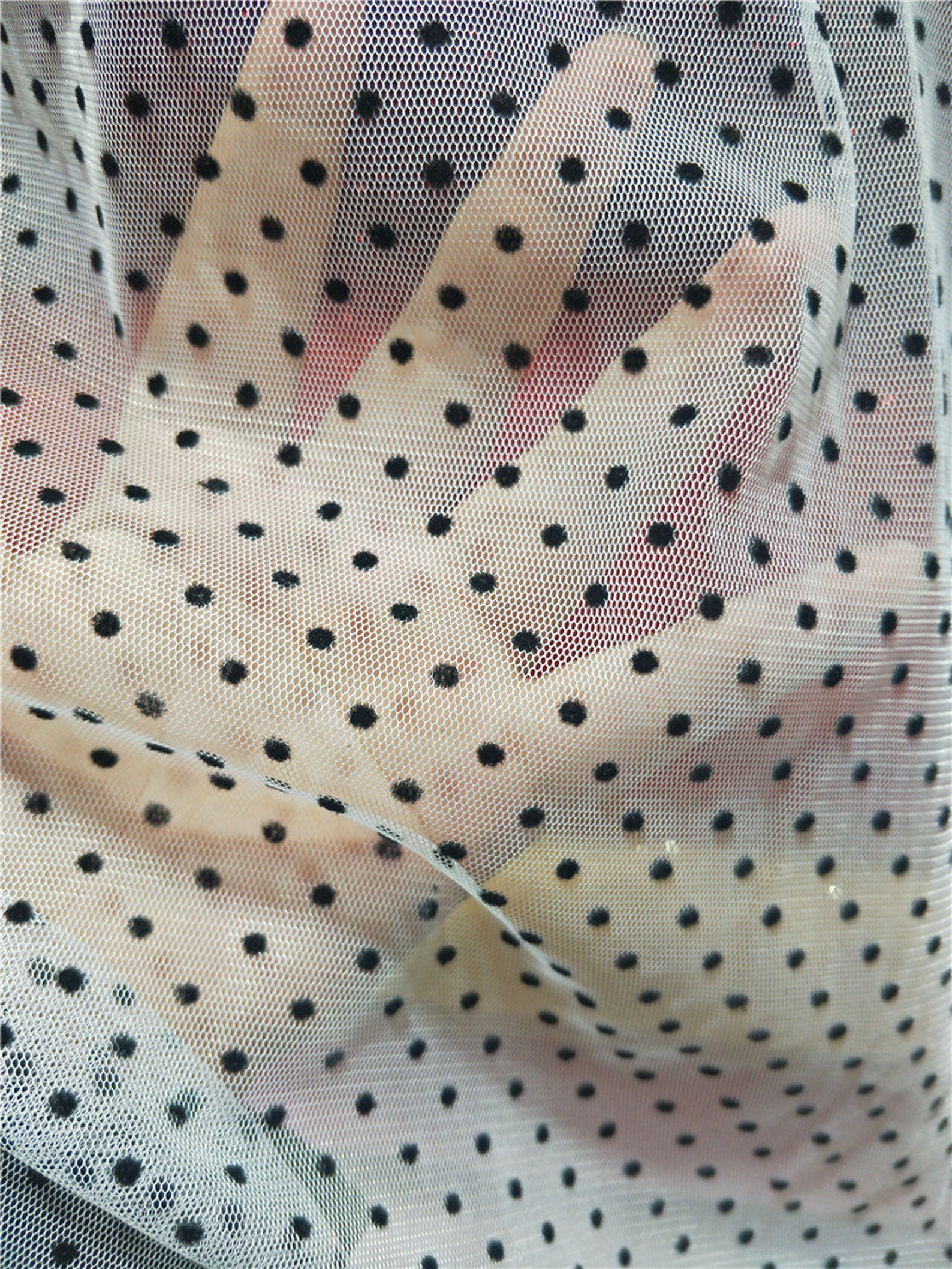Soft Net Fabric With Delicate Spots off White Tulle Dots - Etsy