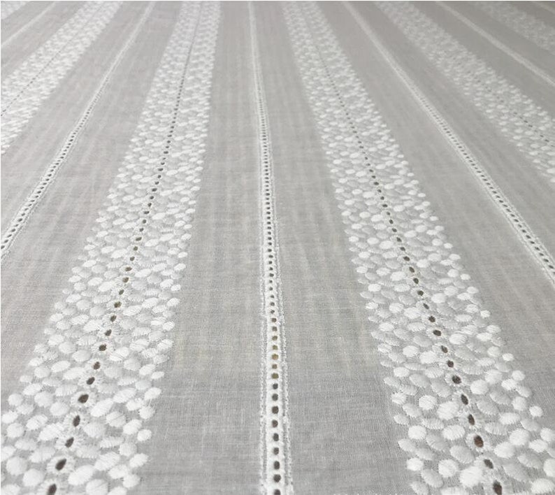 Elegant Cotton Lace Fabric Ladder Embroidered Bridal Lace - Etsy