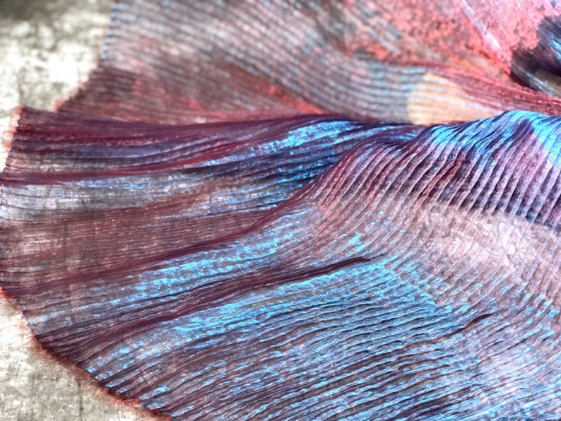 Gradient Ruffled Lace Fabric Pleated Lace Fabric Organza - Etsy