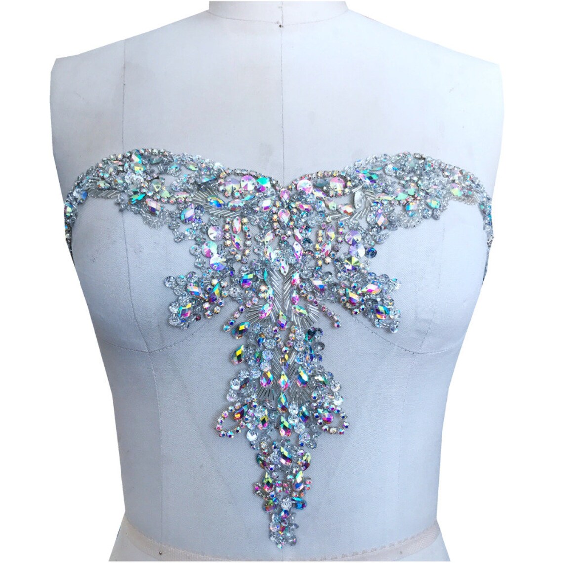 Sew on Applique Designer Body Jewelry Rhinestone Applique - Etsy