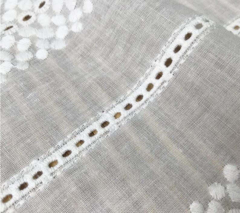 Elegant Cotton Lace Fabric Ladder Embroidered Bridal Lace - Etsy