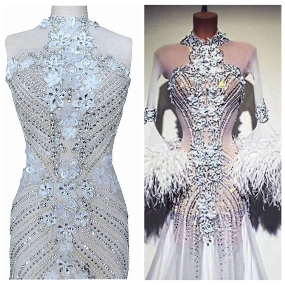 Rhinestone Applique Full Lengh Body Crystals Bodice Patches - Etsy
