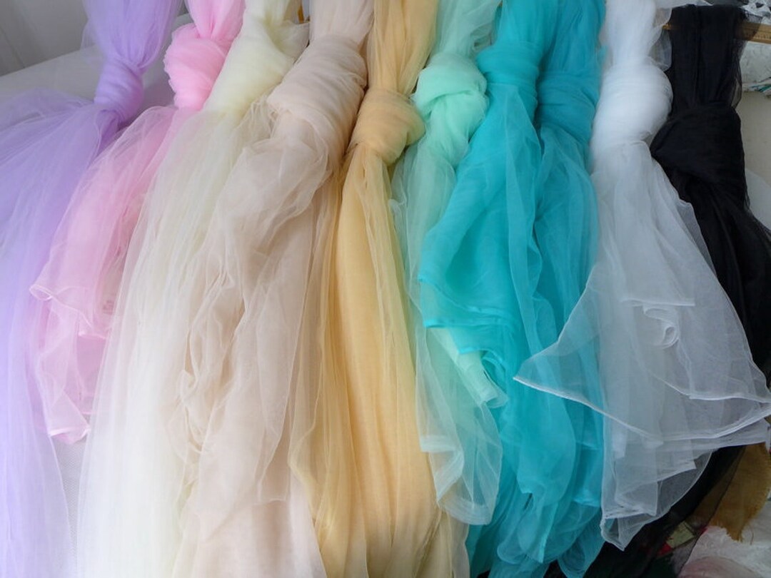 10 Colors Soft Tulle Fabric Illusion Nylon Tulle Lace for Bridal Veils ...