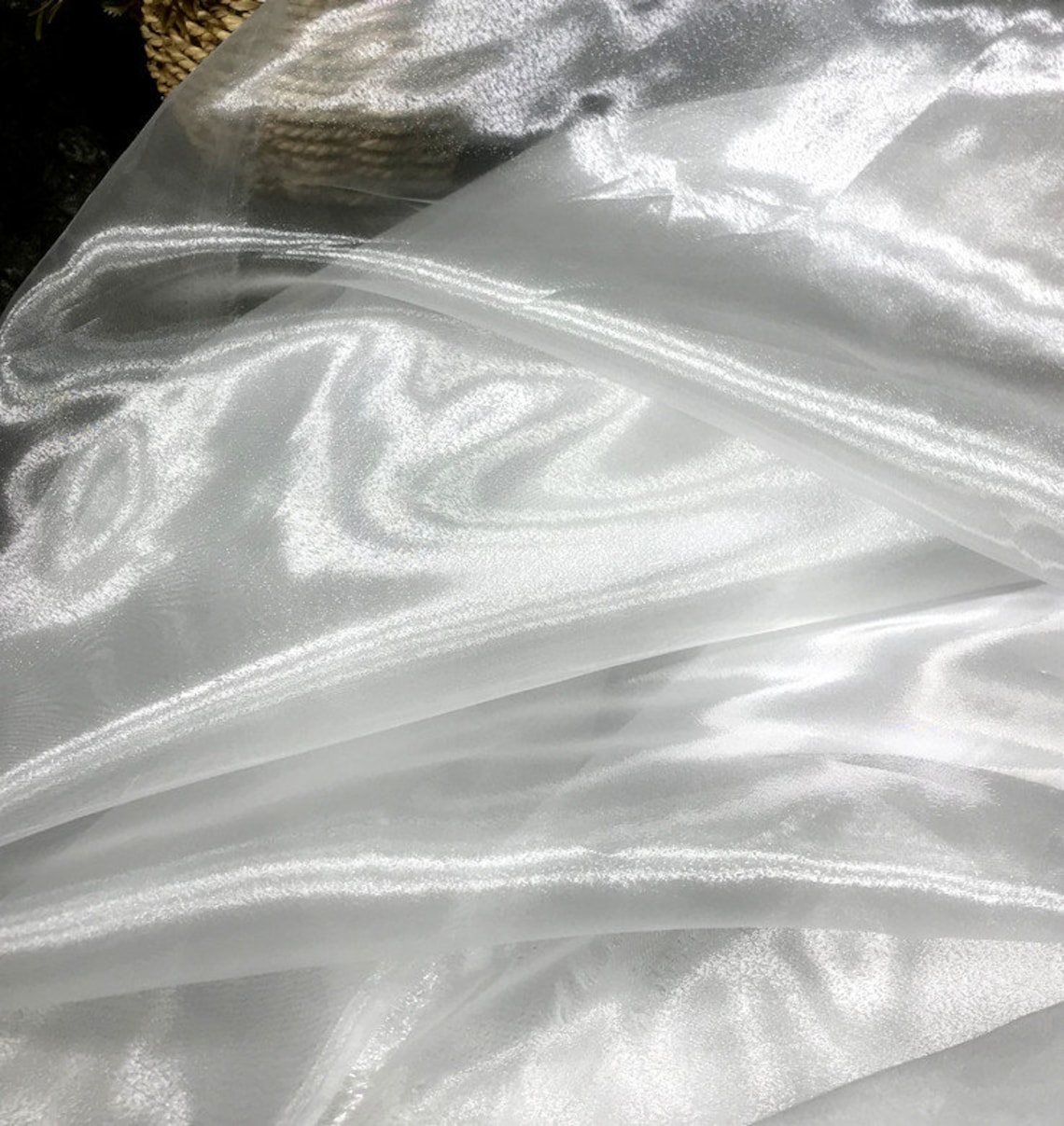 Stiff Transparent Organza Tulle Fabric For Wedding Veil Hair | Etsy
