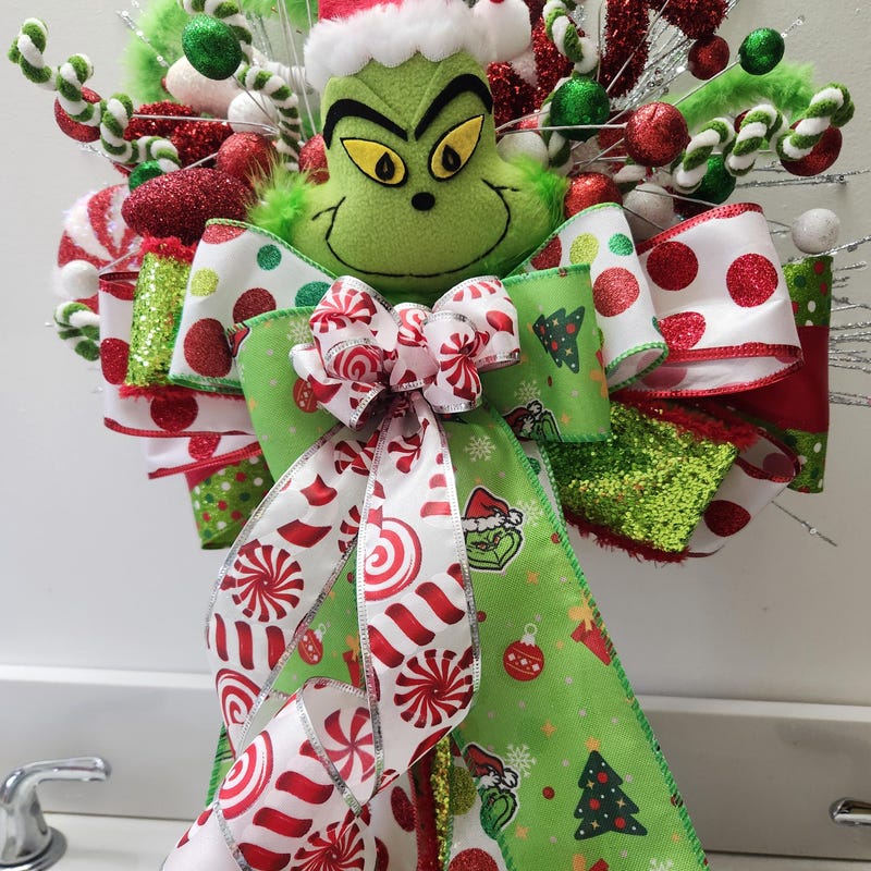 Grinch Tree Toppers - Etsy